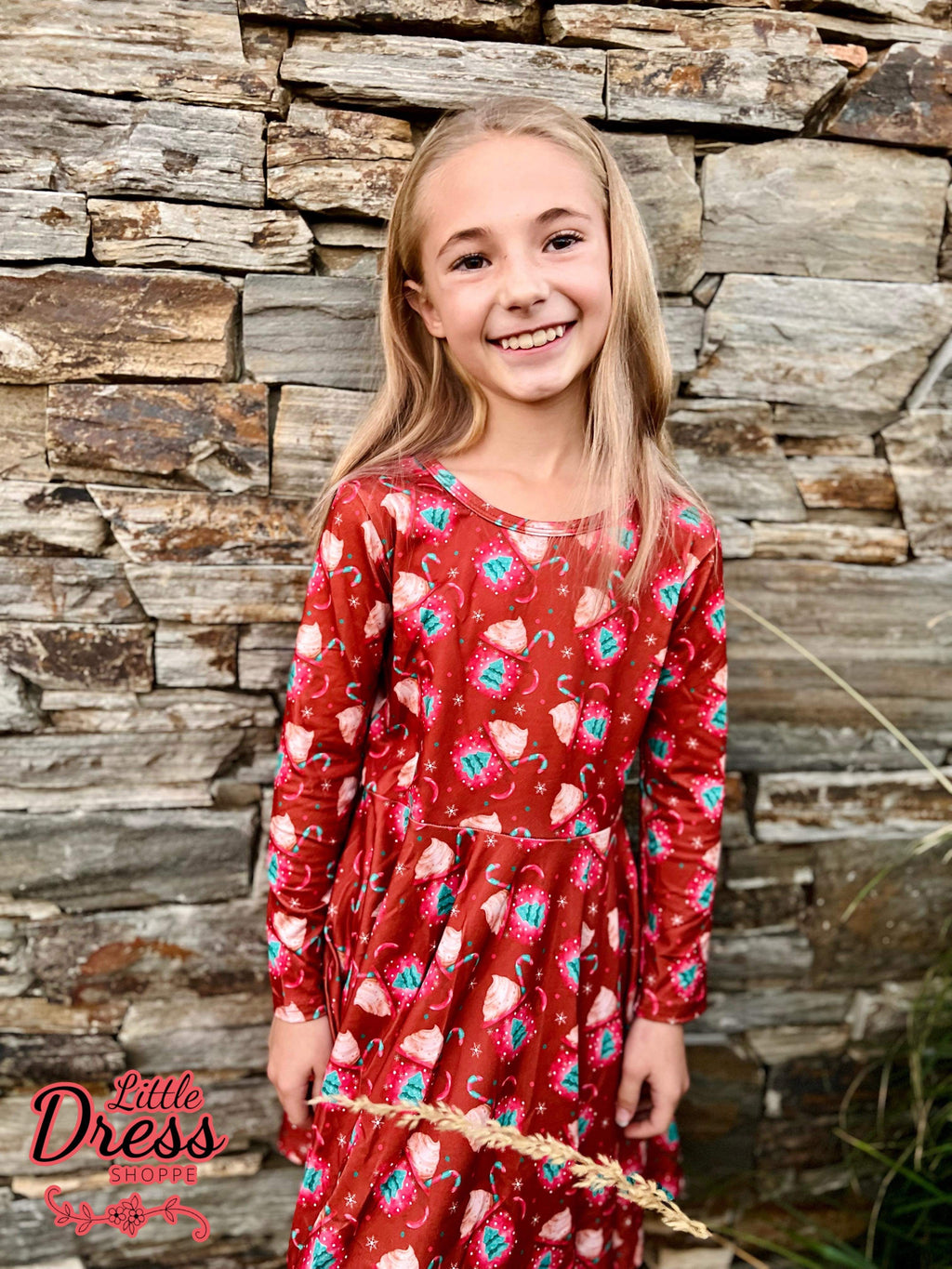 Long Sleeve Twirly Hot Chocolate/Cocoa Dress – Little Dress SHOPPE